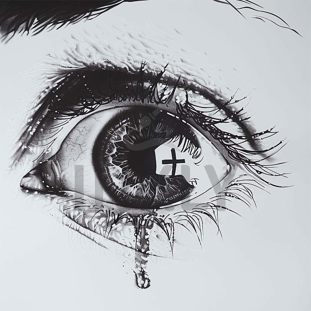 Crying Eye Tattoo Design - Download High Resolution Digital Art PNG ...