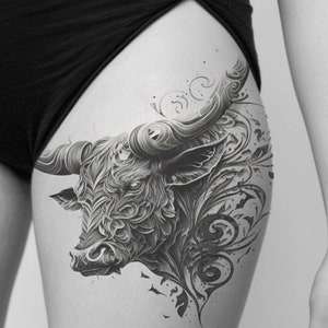 Bull Tattoo Design - Download High Resolution Digital Art PNG ...