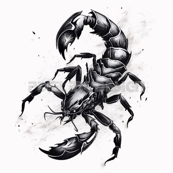 Scorpion Tattoo Stencil - Etsy