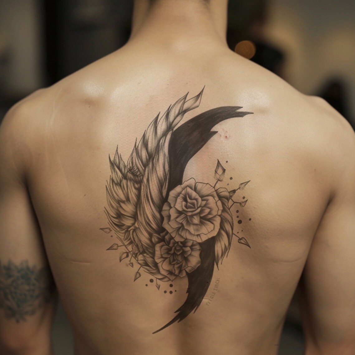 Rose With Wings Tattoo Design Download High Resolution Digital Art PNG ...