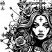 Gothic Woman Tattoo Transparent Background Download Detailed High ...