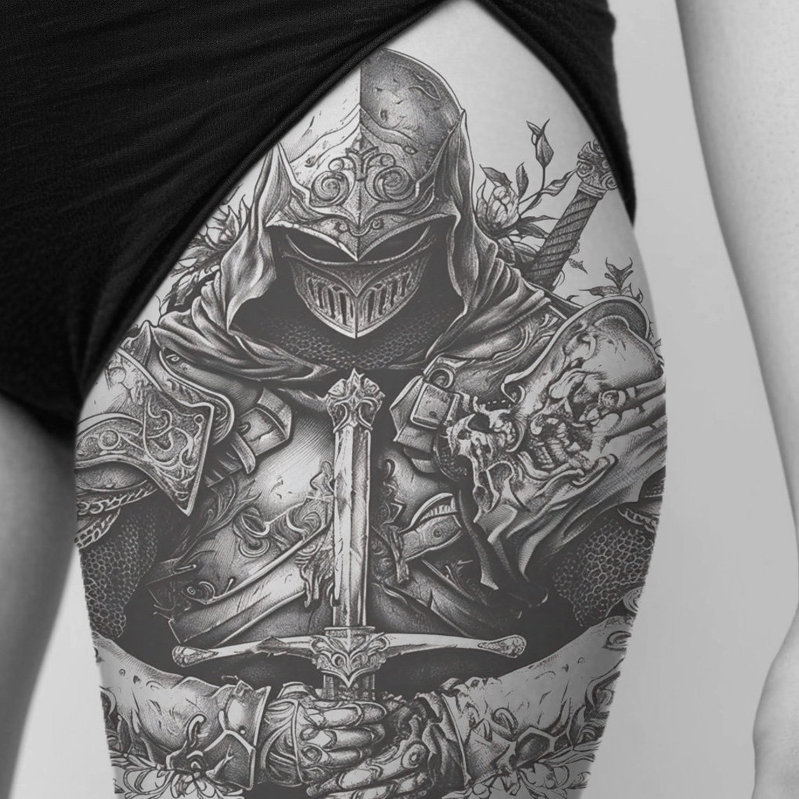 Knight Tattoo Design Download High Resolution Digital Art PNG ...