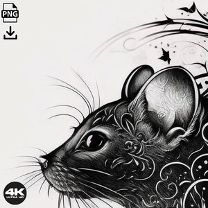 Mouse Tattoo Design Download High Resolution Digital Art PNG ...