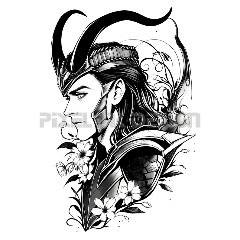 Loki God of Mischief Tattoo Design Download High Resolution Digital Art ...