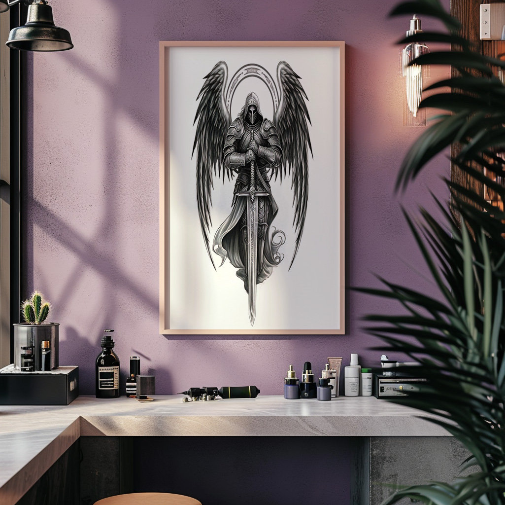 Angel Knight Tattoo Design Download High Resolution Digital Art PNG ...