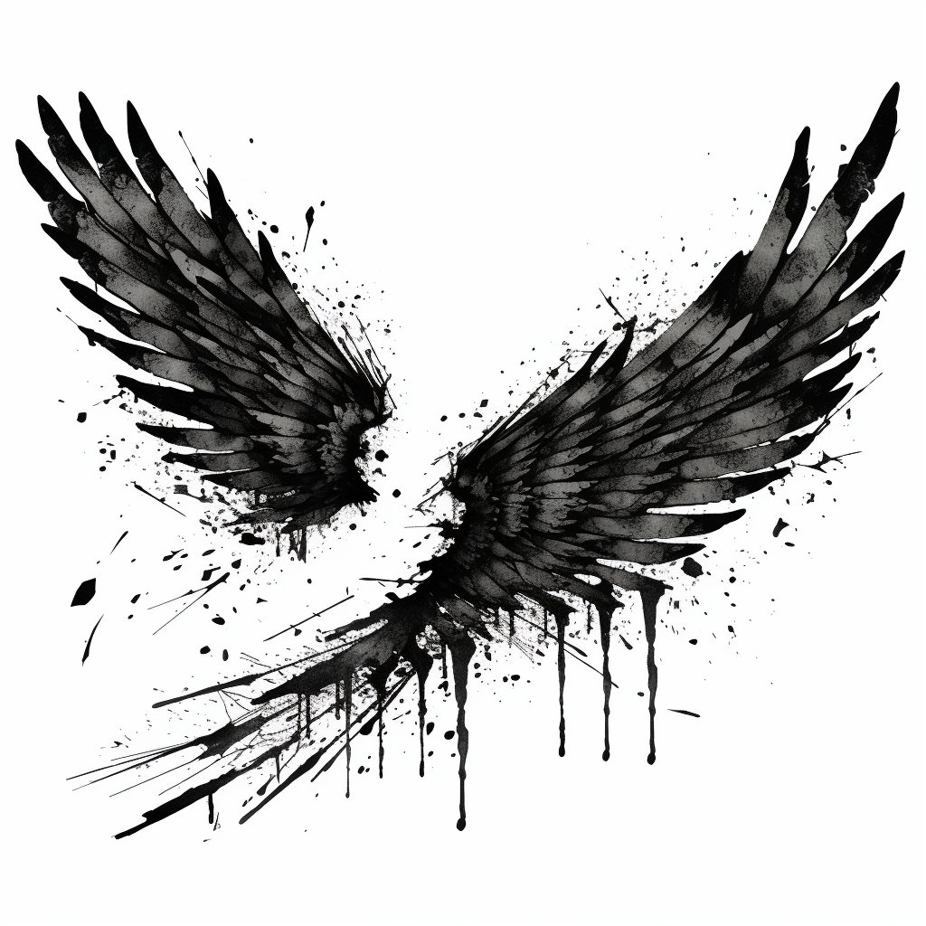 Fallen Angel Wing Tattoos