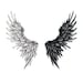 Angel and the Devil Wings Tattoo Design - Download High Resolution ...