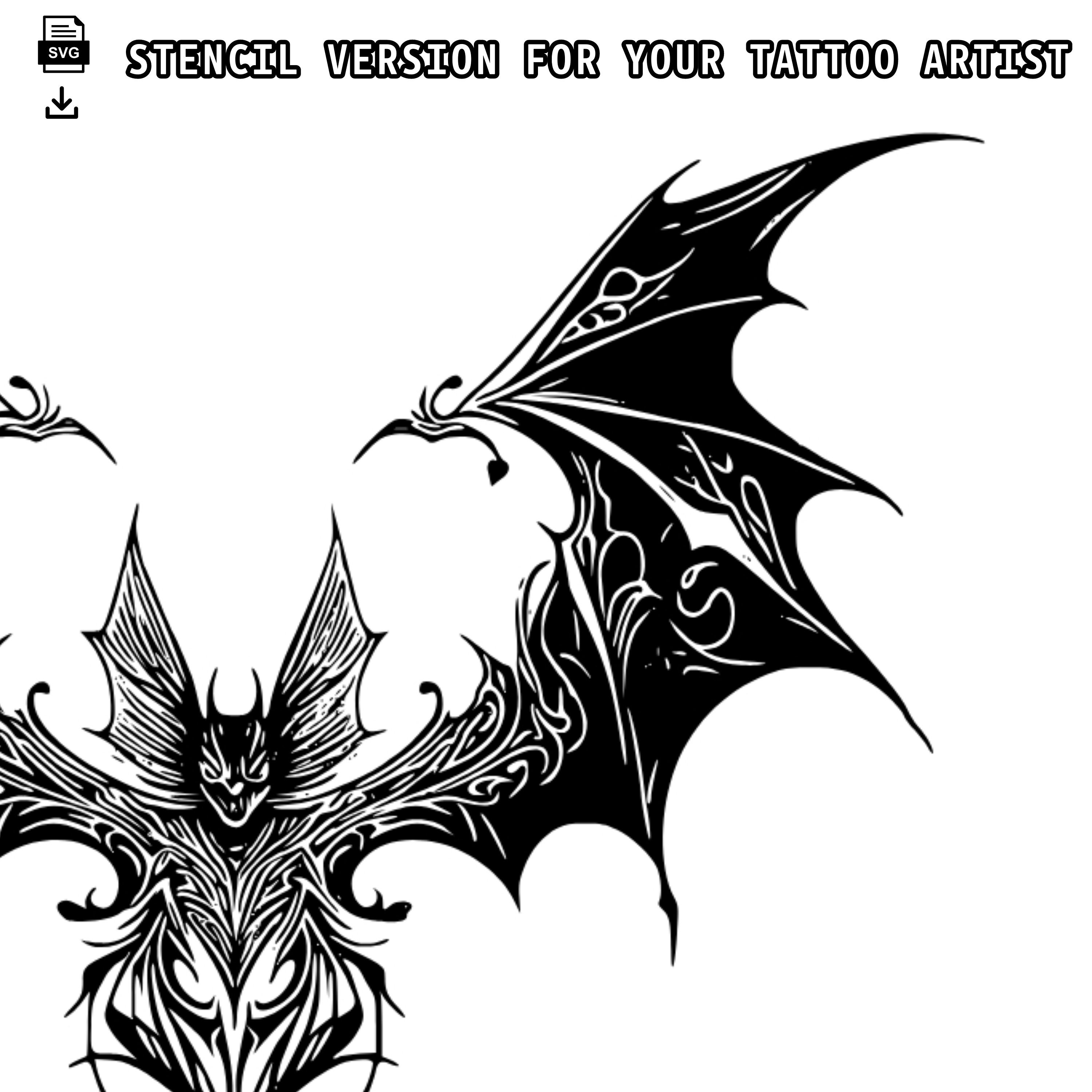 Bat Tattoo Tattoo Design - Download High Resolution Digital Art PNG ...