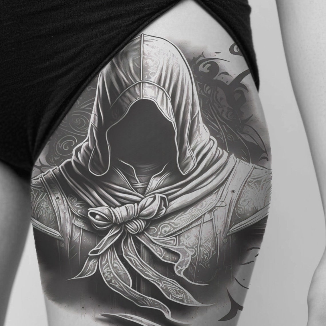 Hooded Assassin Tattoo Design Download High Resolution Digital Art PNG ...