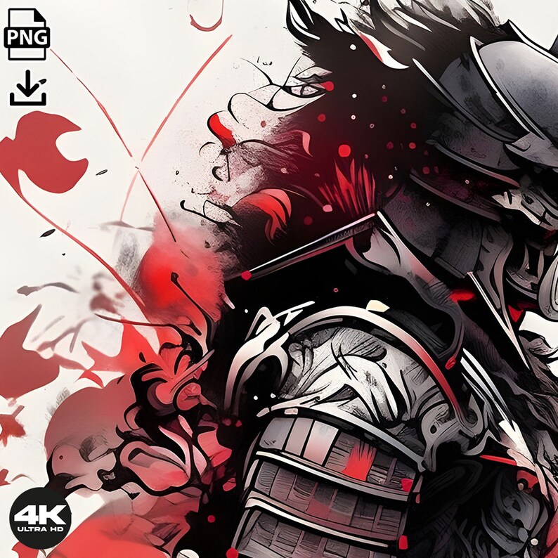 Samurai Tattoo Design Download High Resolution Digital Art PNG ...