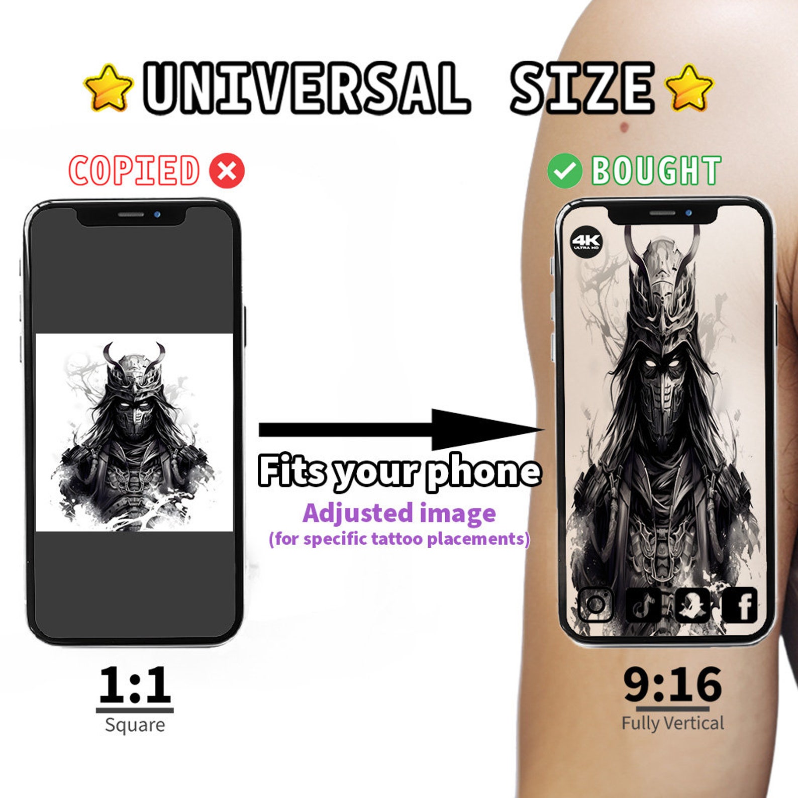 Samurai Tattoo Design - Download High Resolution Digital Art PNG ...