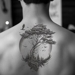 Cypress Tree Tattoo Design - Download High Resolution Digital Art PNG ...