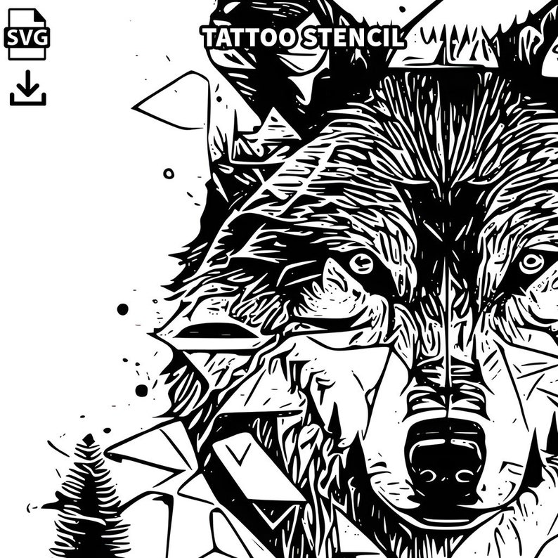 Wolf Tattoo Design Download High Resolution Digital Art PNG Transparent ...