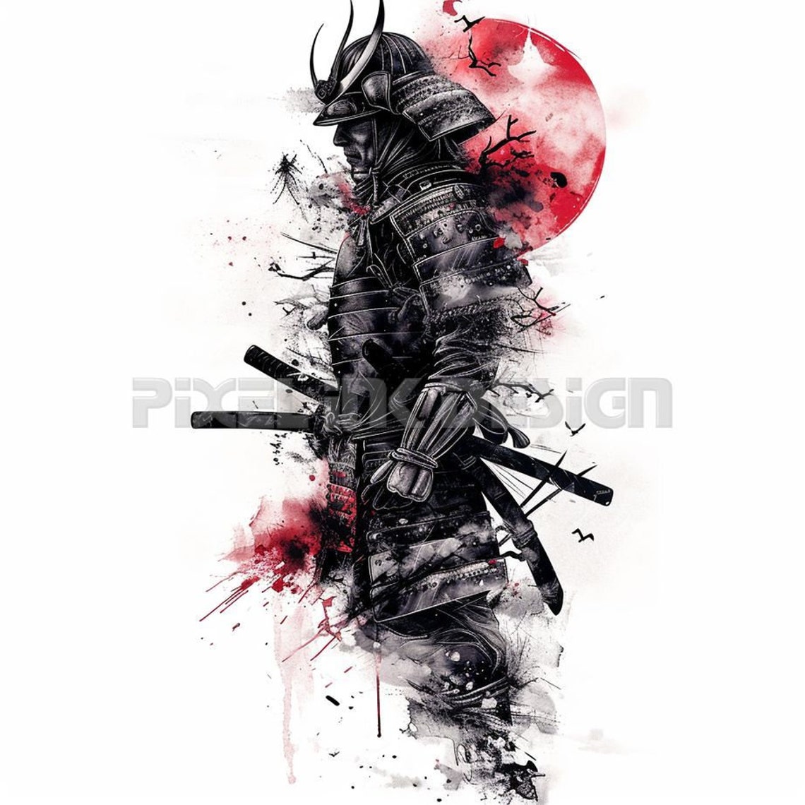Samurai Tattoo Design - Download High Resolution Digital Art PNG ...