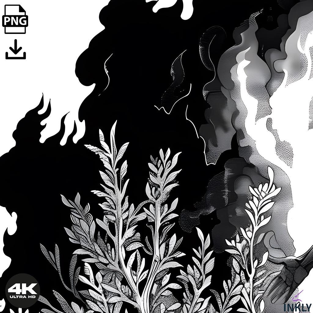 Moses and the Burning Bush Tattoo Design - Download High Resolution ...