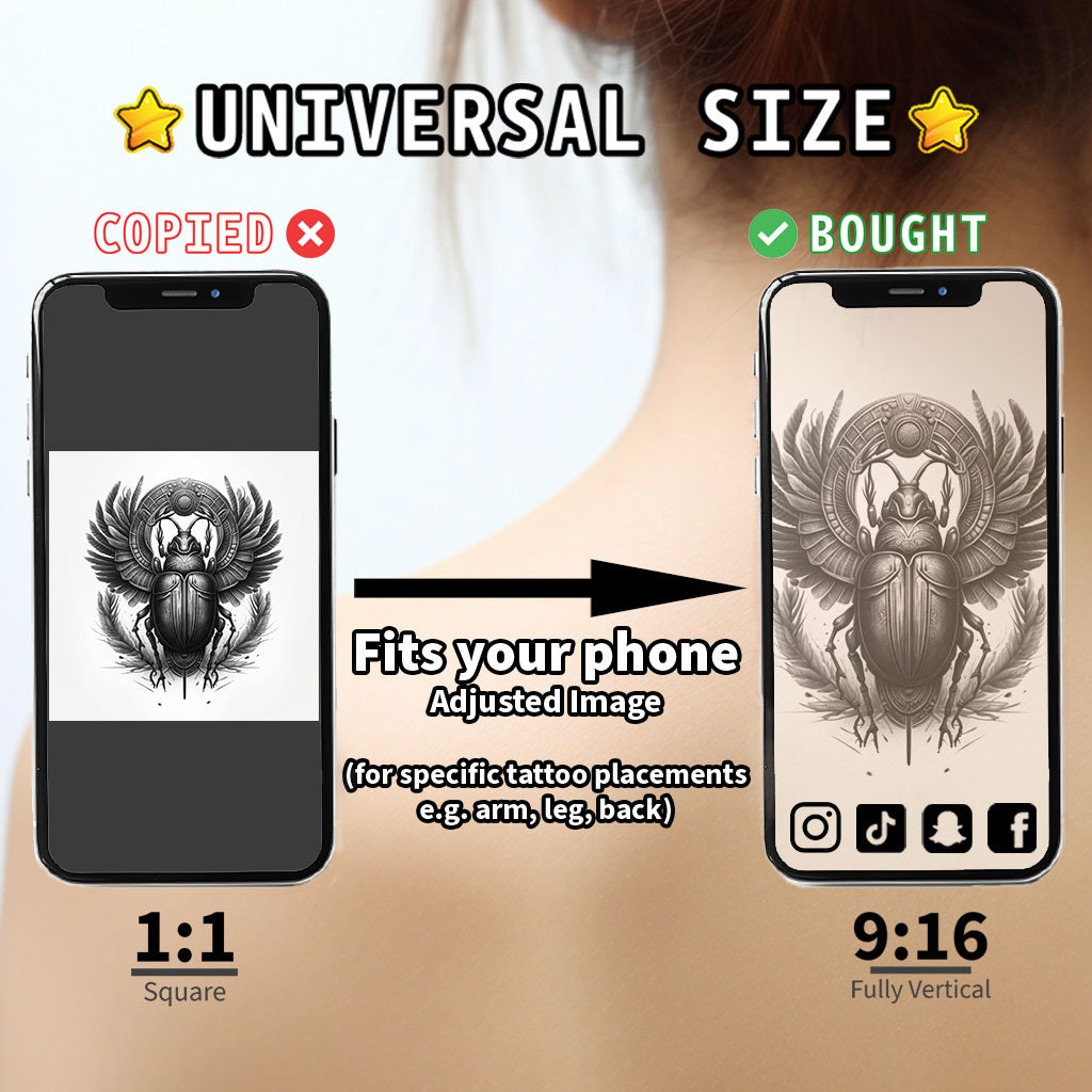 Scarab Beetle Tattoo Design - Download High Resolution Digital Art PNG ...