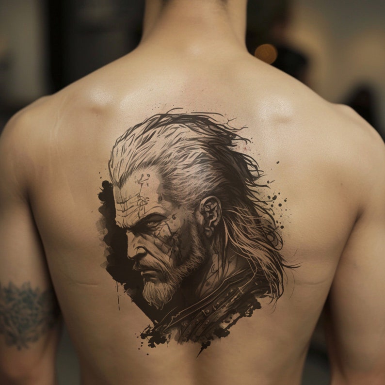 Geralt of Rivia Tattoo Design Download High Resolution Digital Art PNG ...