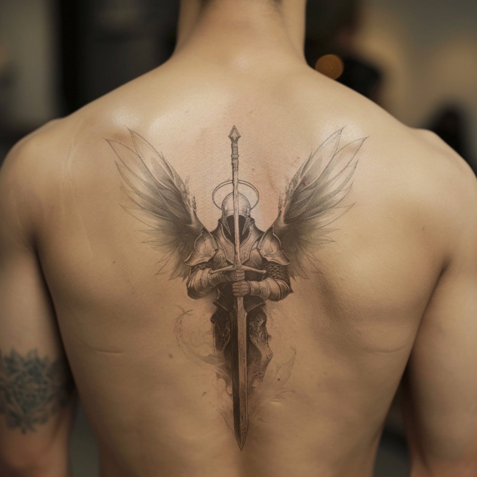 Angelic Knight Tattoo Design Download High Resolution Digital Art PNG ...