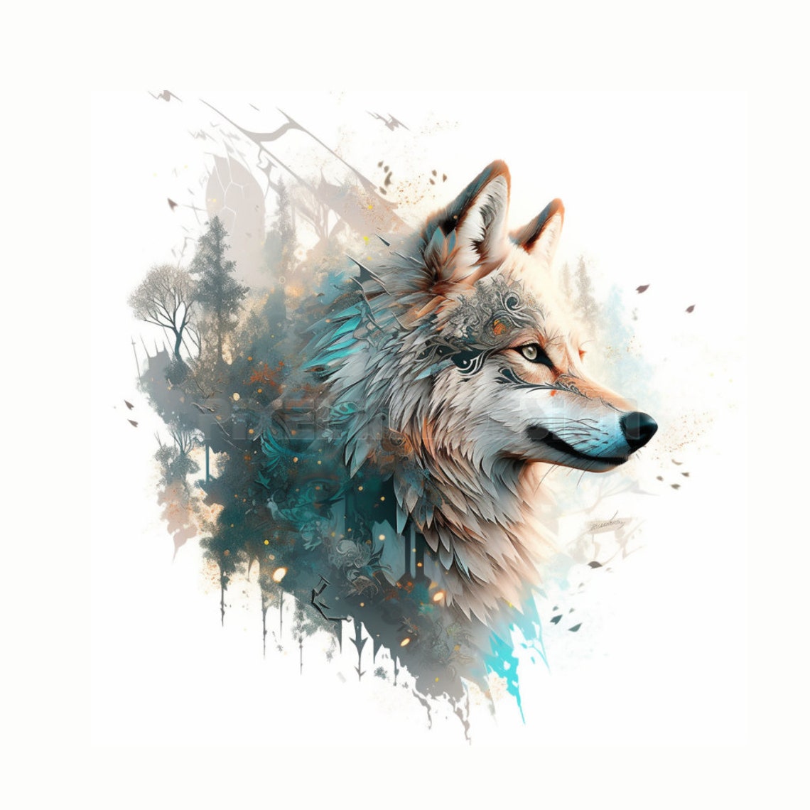 Wolf Tattoo Design Download High Resolution Digital Art PNG Transparent ...