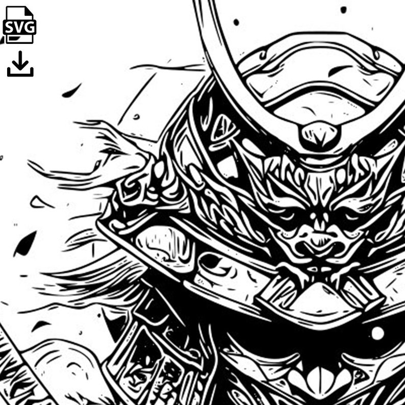 Samurai Tattoo Design Download High Resolution Digital Art PNG ...