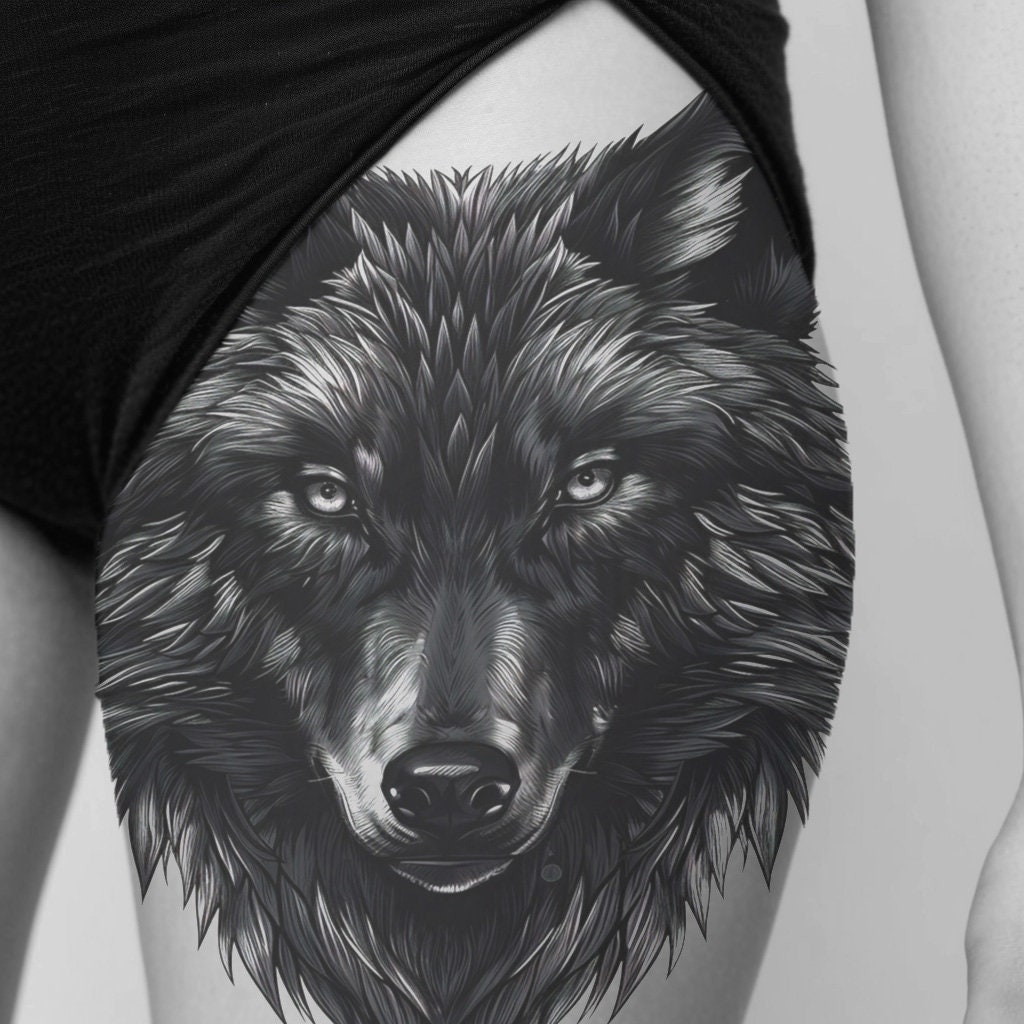 Black Wolf Tattoo Design Download High Resolution Digital Art PNG ...