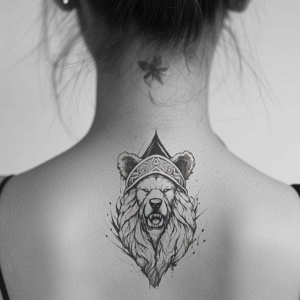 Viking Bear Tattoo Design Transparent Background Download Detailed High Resolution Image PNG ...