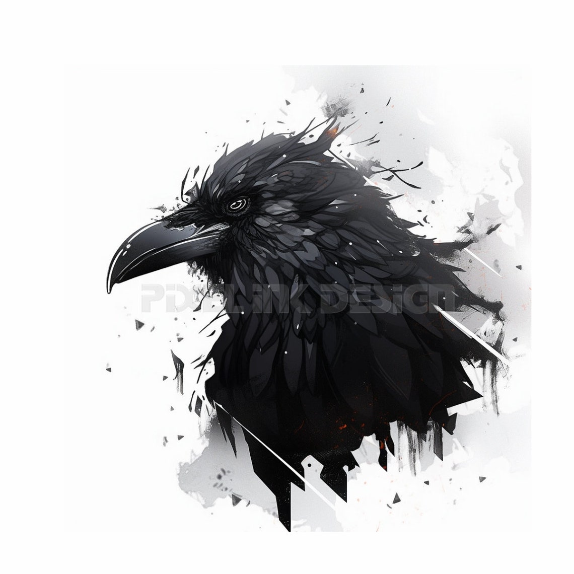Raven Tattoo Design Download High Resolution Digital Art PNG ...