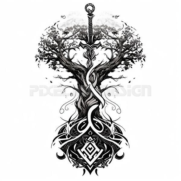 Celtic Tree Of Knowledge Tattoo