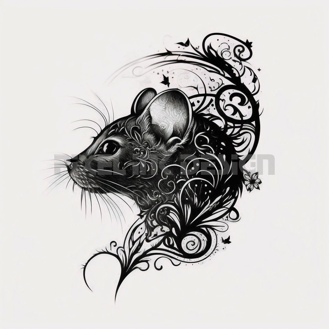 Mouse Tattoo Design Download High Resolution Digital Art PNG ...
