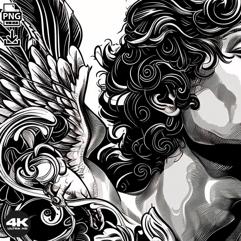 Angel Tattoo Design Download High Resolution Digital Art PNG ...