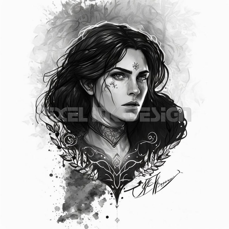 Yennefer of Vengerberg Tattoo Design Download High Resolution Digital ...