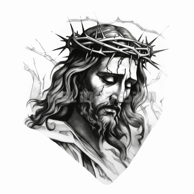 Jesus Christ Tattoo Design - Download High Resolution Digital Art PNG ...
