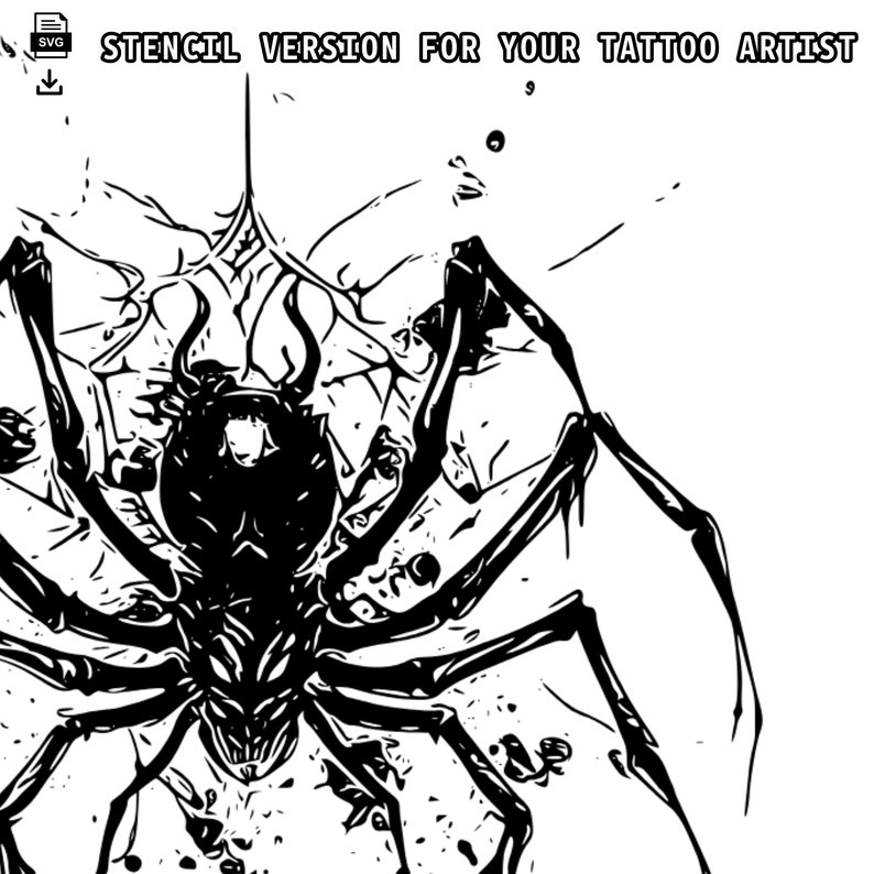 Black Widow Spider Tattoo Design - Download High Resolution Digital Art ...