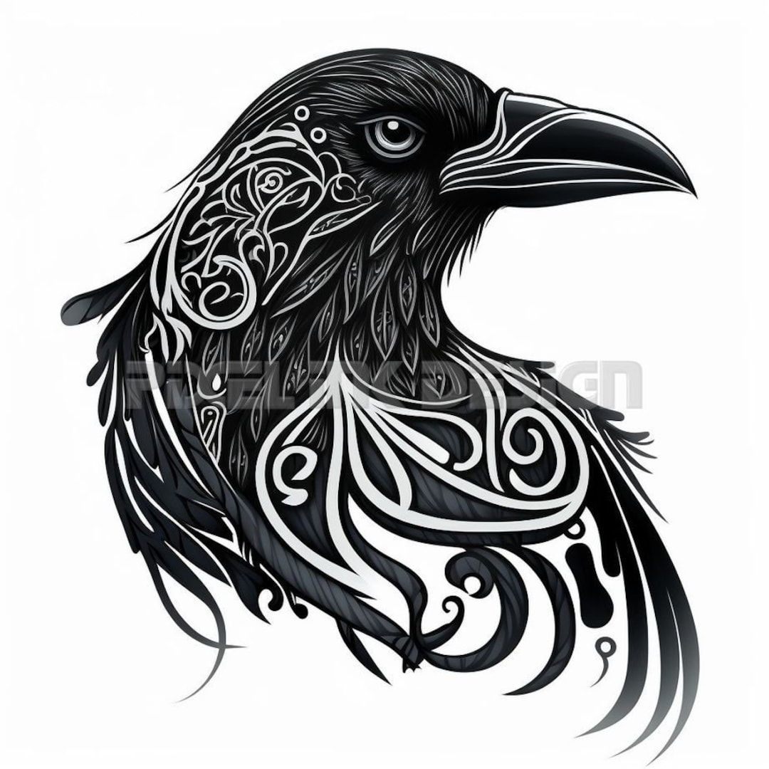 Crow Tattoo Design - Download High Resolution Digital Art PNG ...
