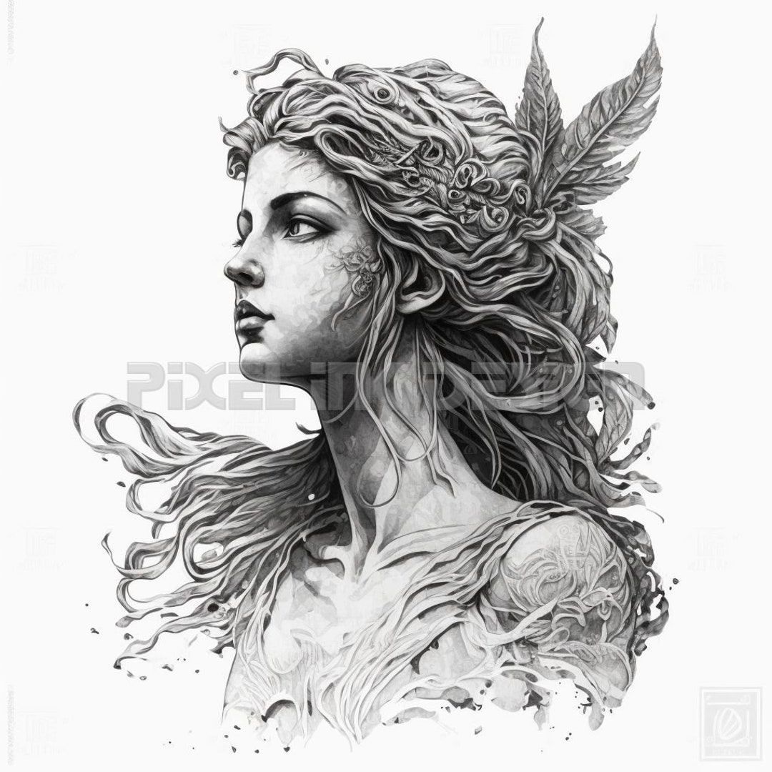 Aphrodite Goddess of Love Tattoo Design - Download High Resolution ...