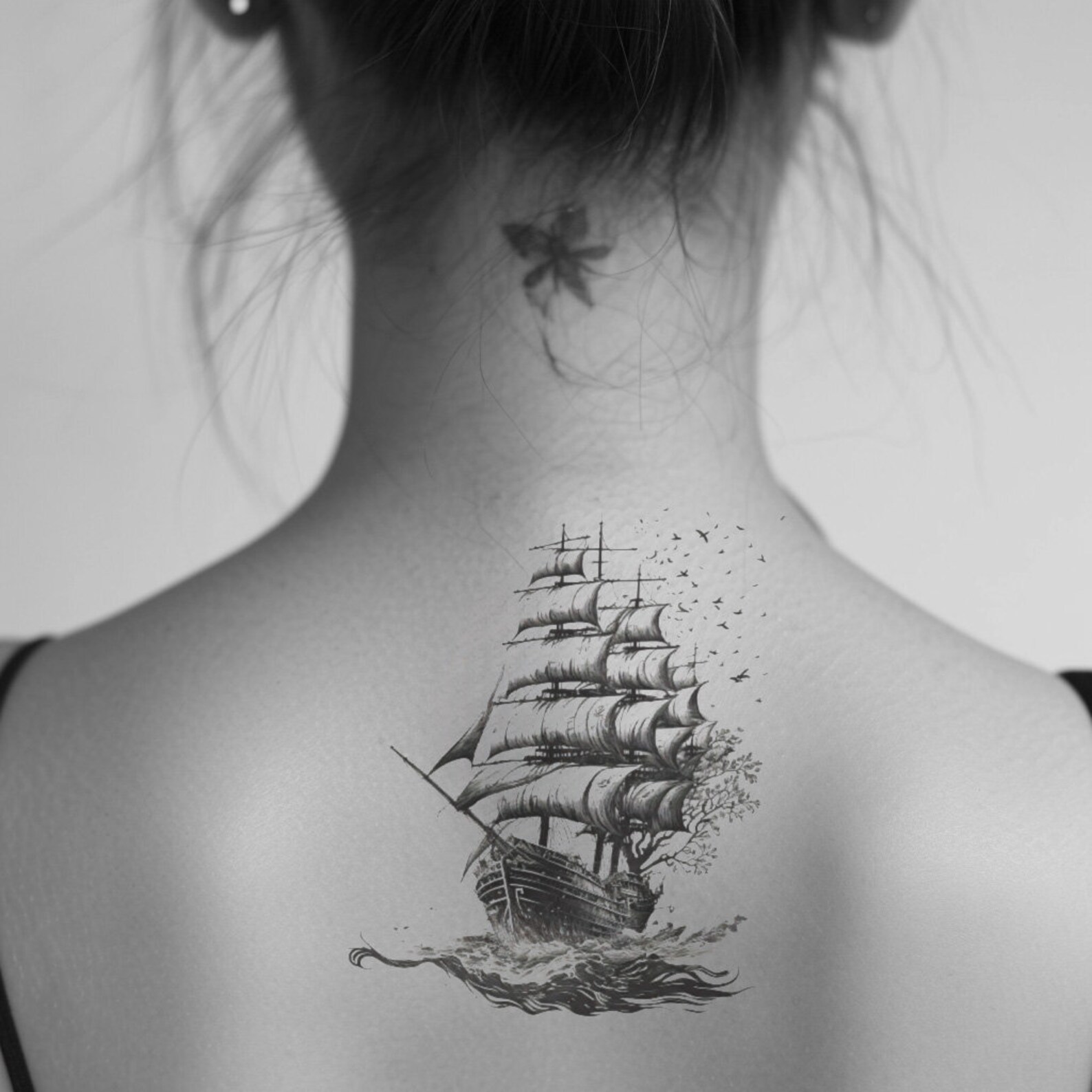 Sailing Ship Tattoo Design Download High Resolution Digital Art PNG ...