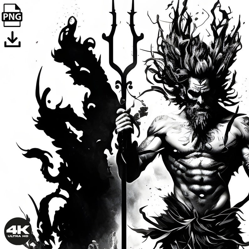 Hades Tattoo Design Transparent Background Download Detailed High ...