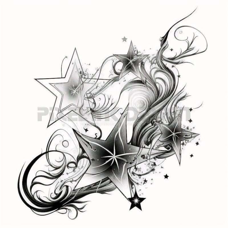 Star Tattoo - Etsy
