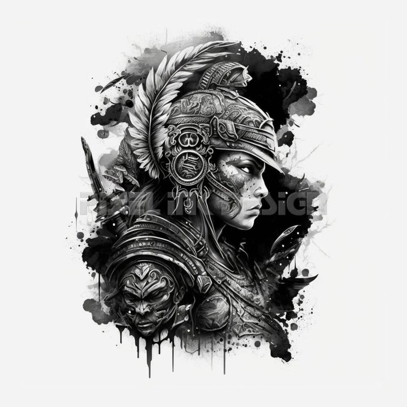 Athena Goddess Tattoo - Etsy New Zealand