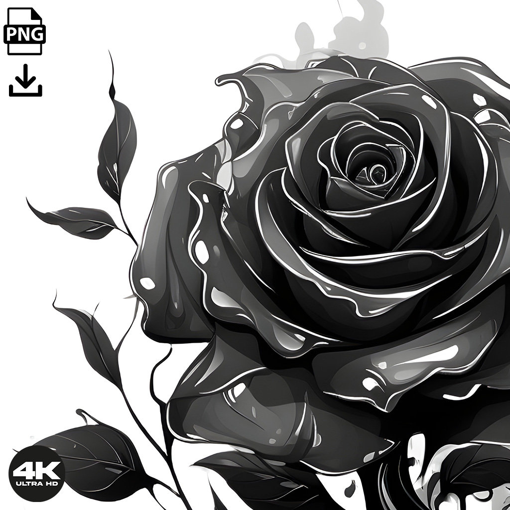 Svart Rose Design Neu – Black Roses Design