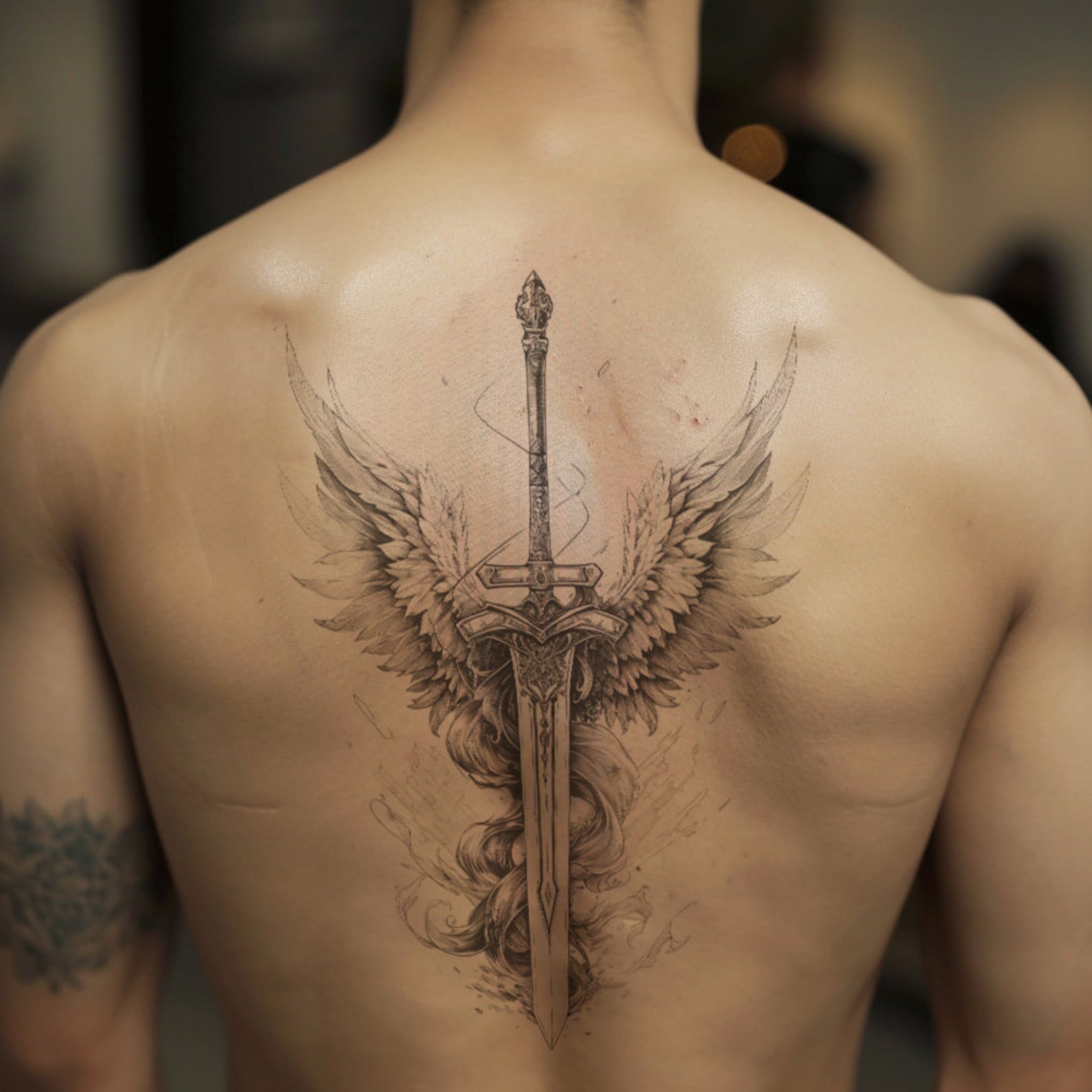 Sword With Wings Tattoo Design Download High Resolution Digital Art PNG ...