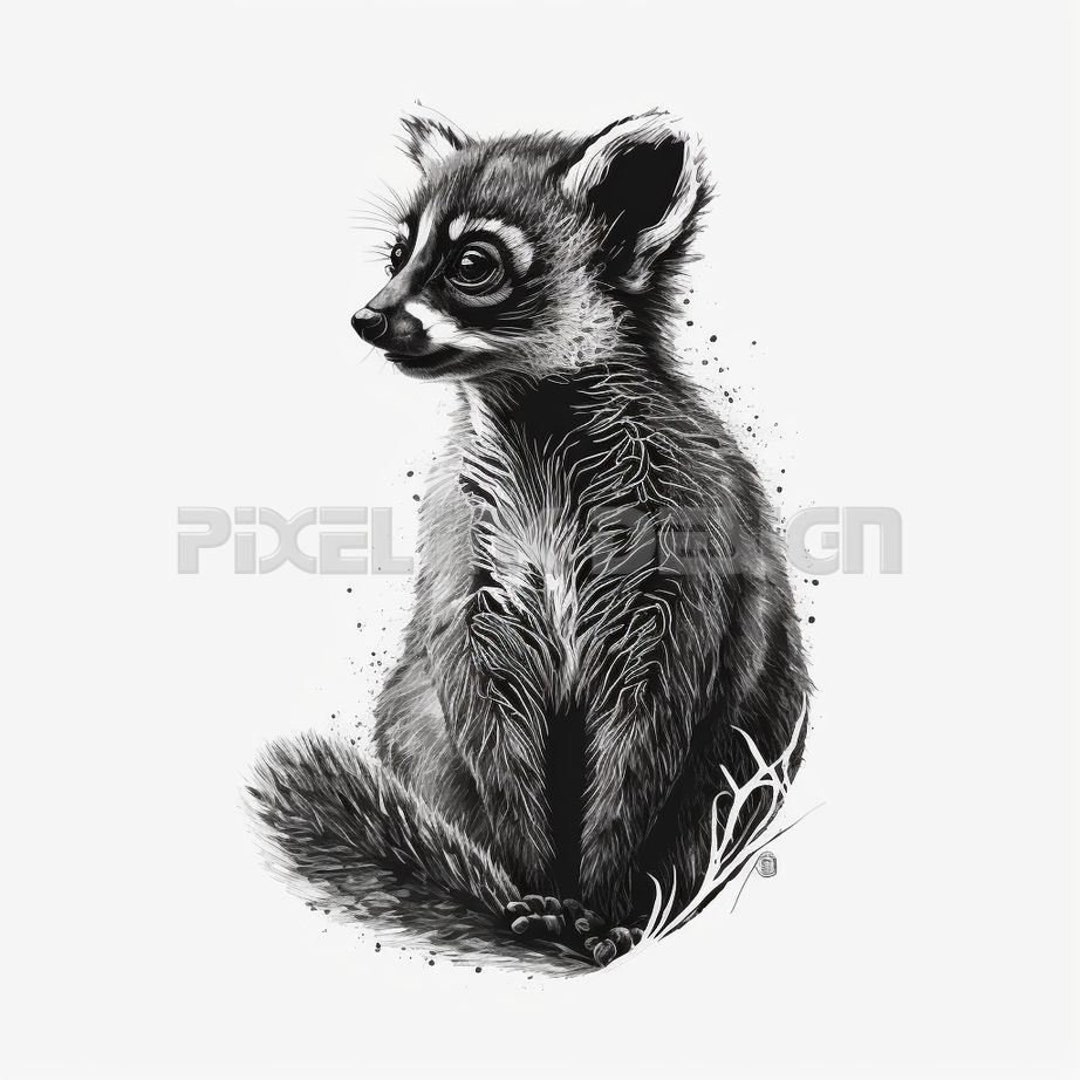 Lemur Tattoo Design Download High Resolution Digital Art PNG ...