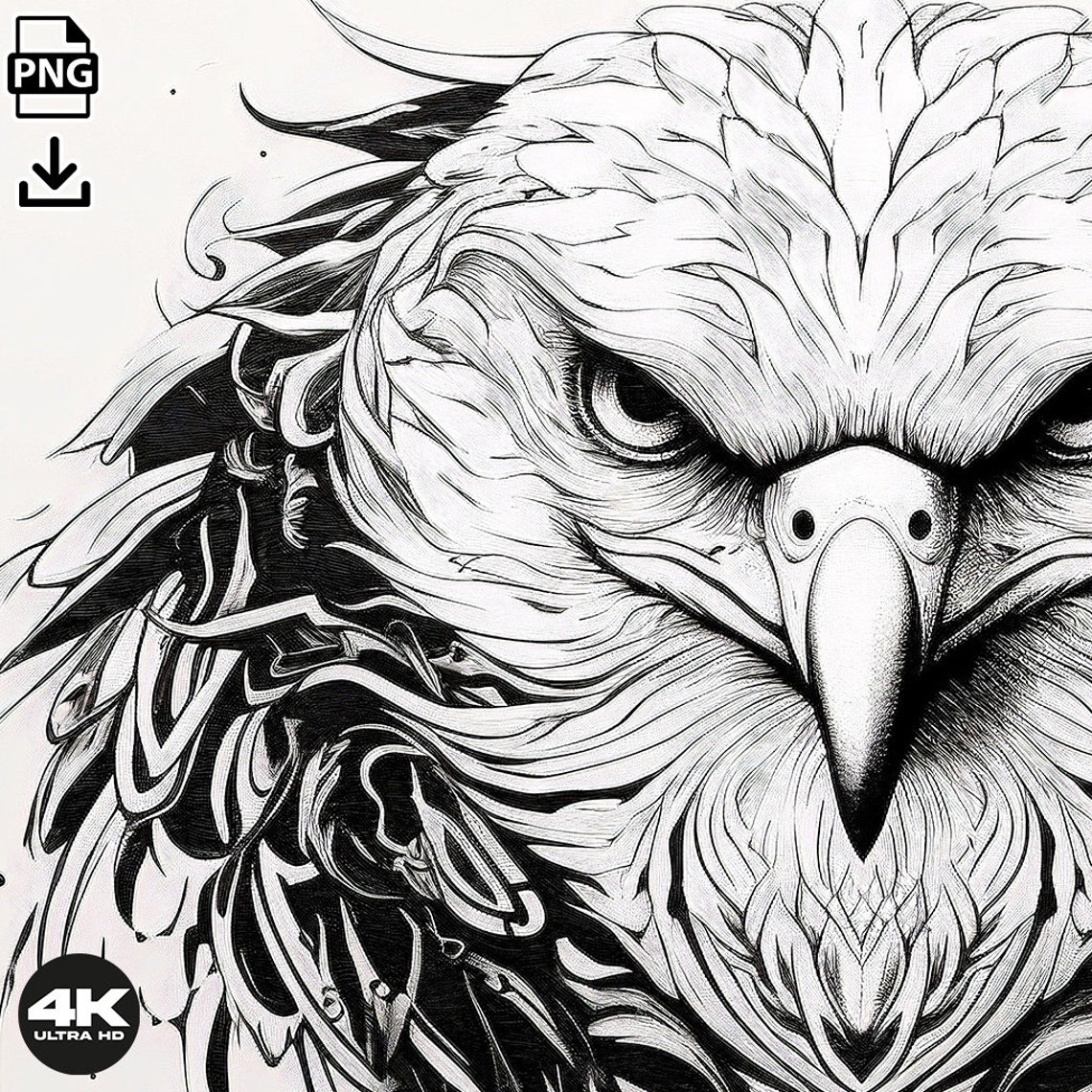 Transparent Falcon Tattoo Design - Download High Resolution Digital Art ...