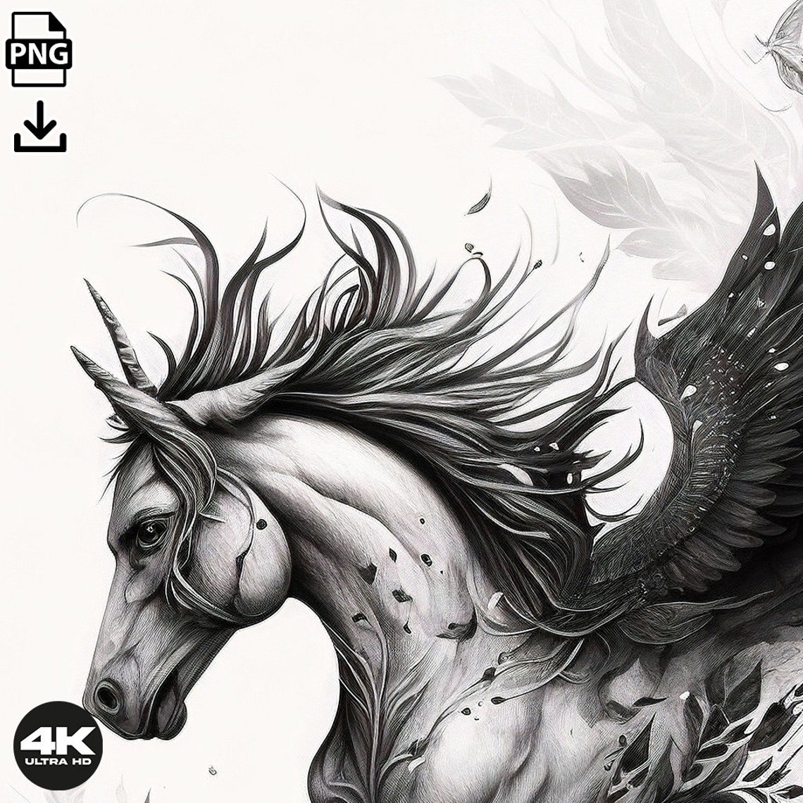Pegasus Tattoo Design Download High Resolution Digital Art PNG ...