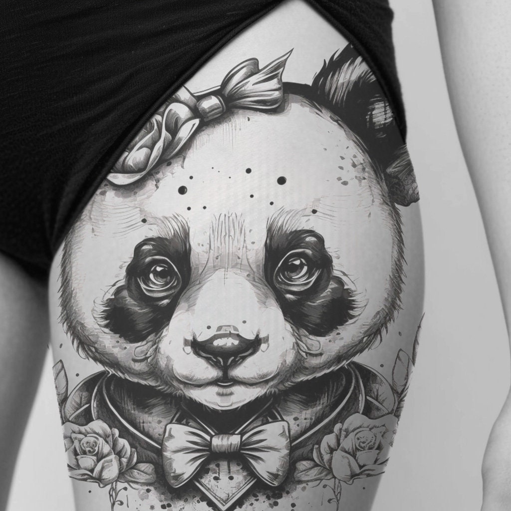 Panda Tattoo Design Download High Resolution Digital Art PNG ...