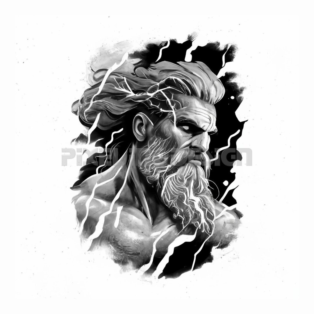 Zeus Tattoo Transparent Background Download High Resolution Digital Art ...