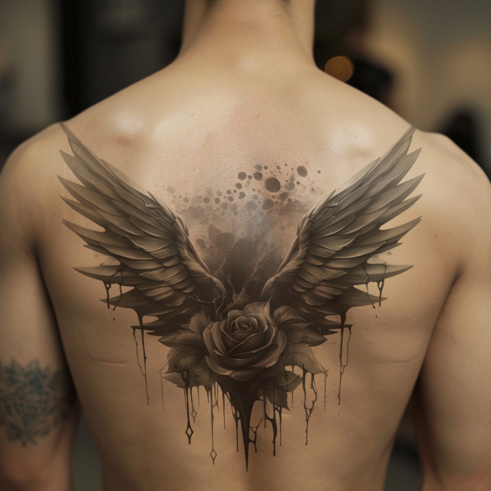 Rose With Wings Tattoo Design - Download High Resolution Digital Art ...