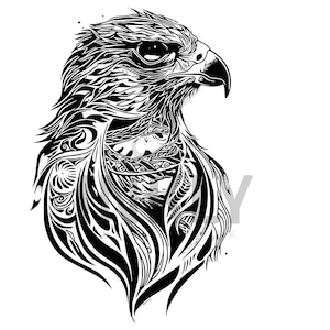 Falcon Tattoo Design - Download High Resolution Digital Art PNG ...