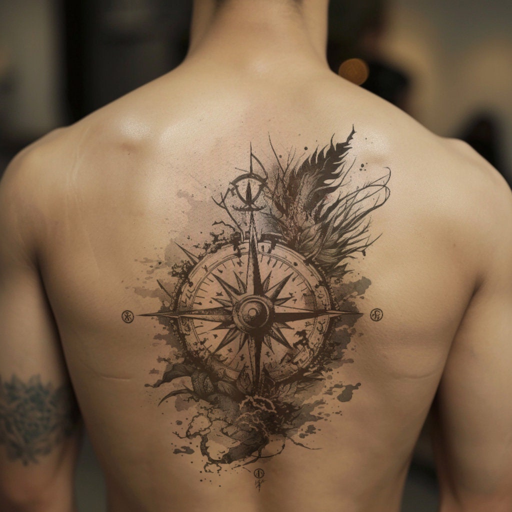 Compass Tattoo Design - Download High Resolution Digital Art PNG ...