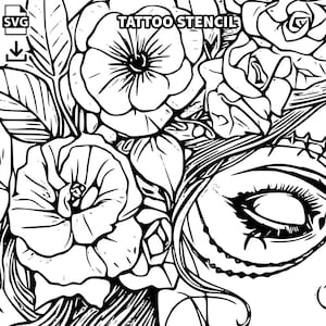 Flora Roman Goddes of Flowers Tattoo Design - Transparent Background ...